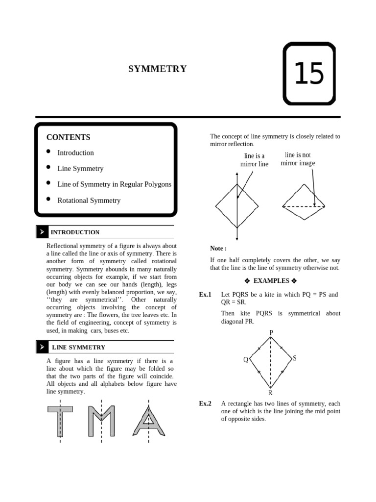 15. Symmetry | PDF | Shape | Triangle