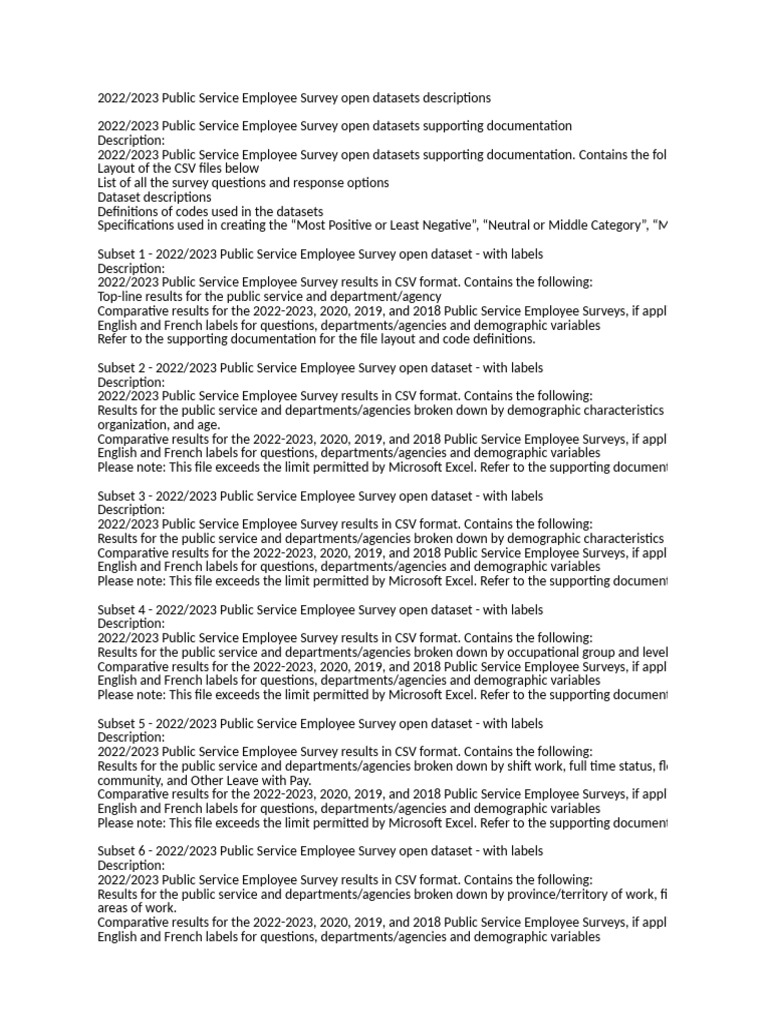 2022-2023 PSES Supporting Documentation-Documents de Référence Du SAFF 2022-2023 | PDF | Comma ...