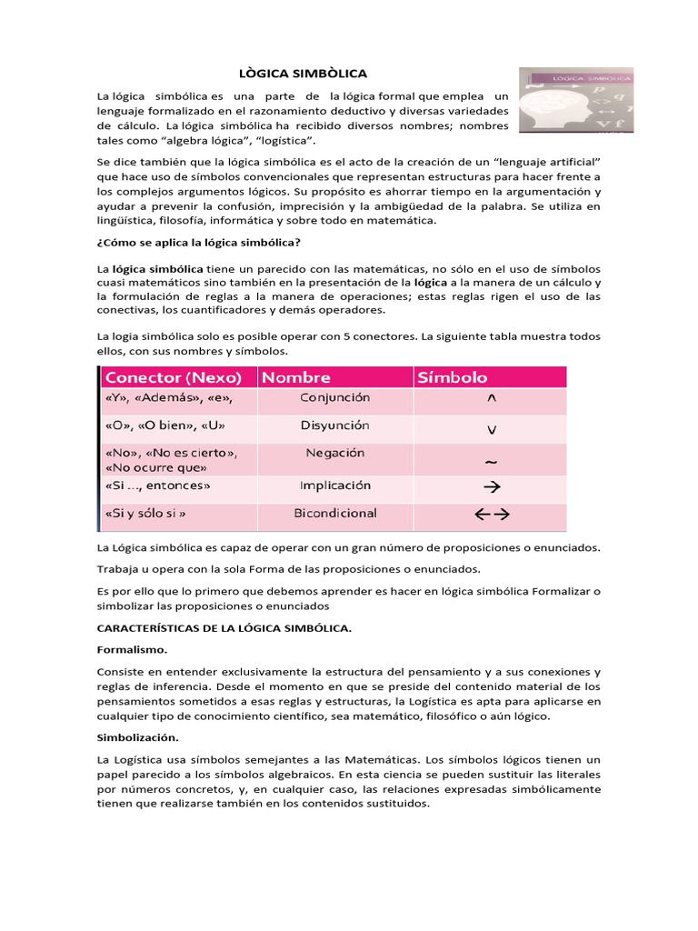 Introducción a la Lógica Simbólica | PDF | Lógica | Lógica matemática