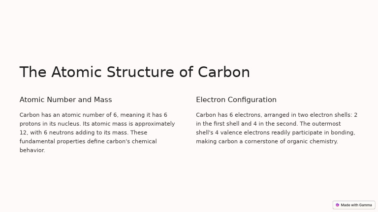 The Atomic Structure of Carbon | PDF
