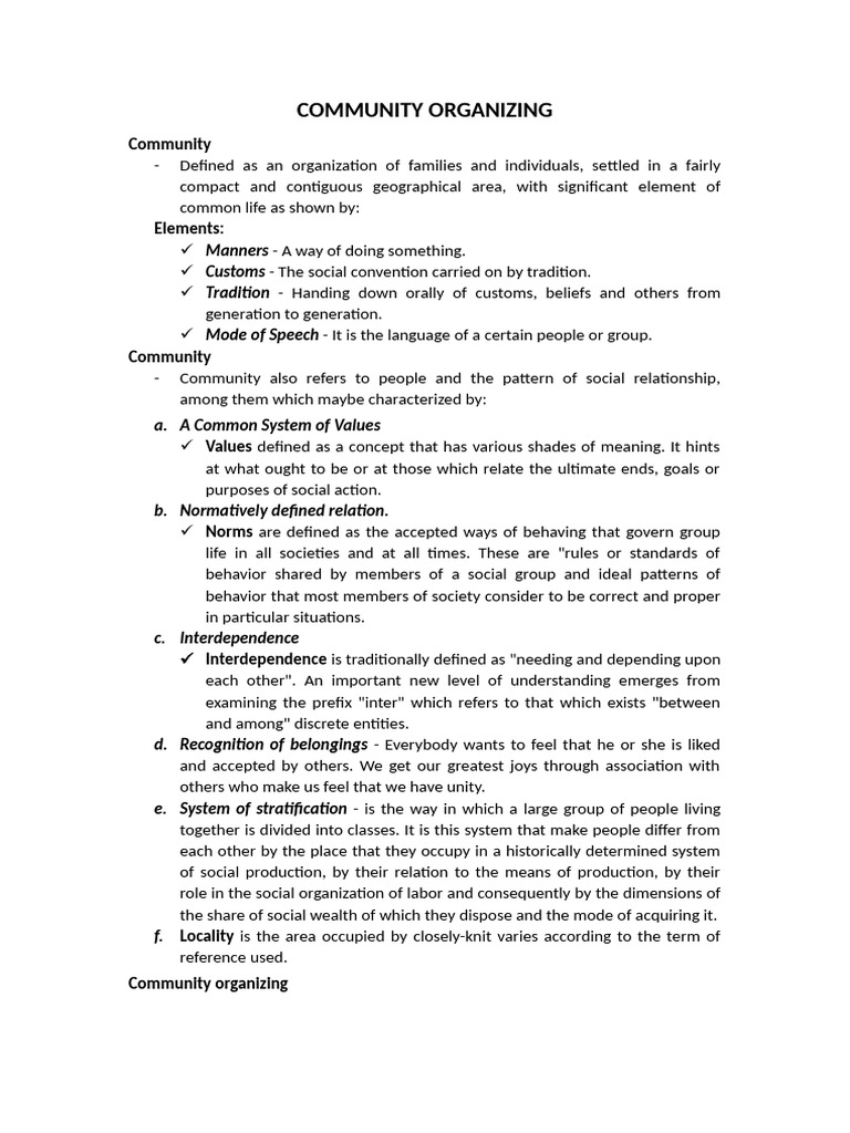 Community Organizing Lecture 2 | PDF | Traditions | Community