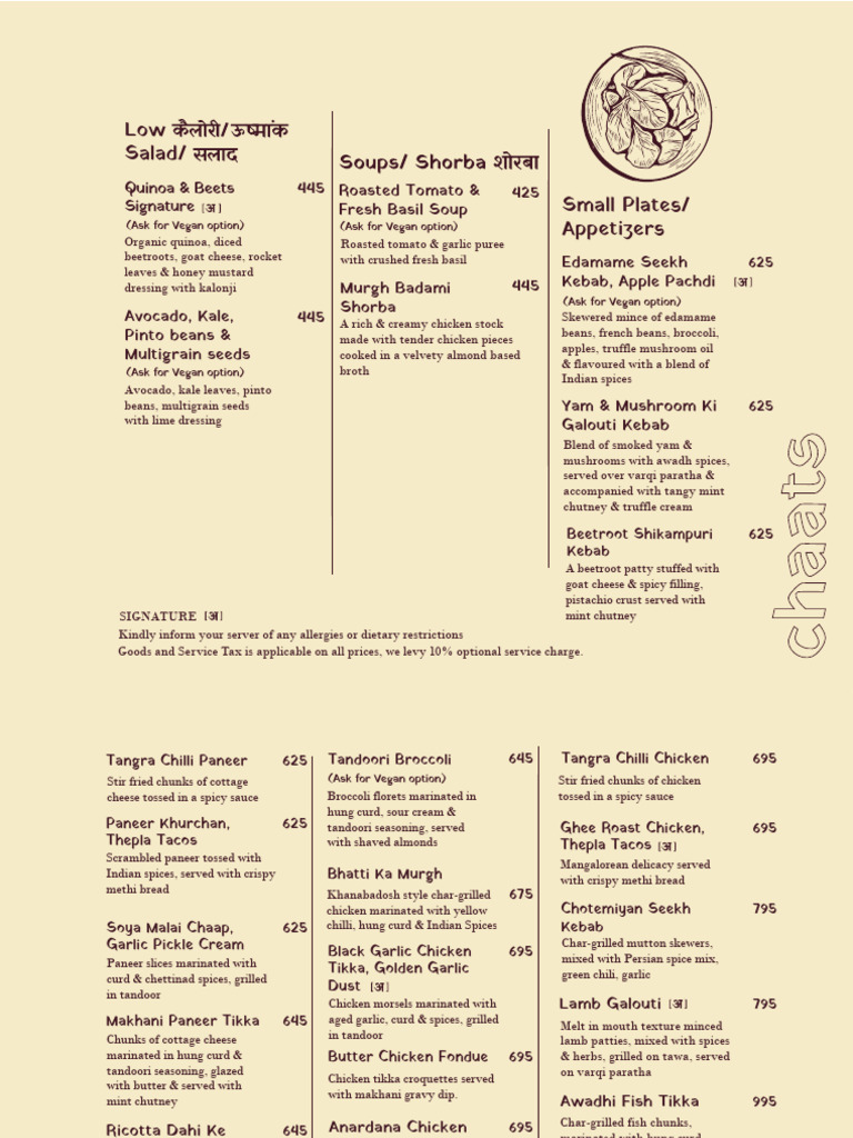 Anardana Saket Food Menu | PDF | Indian Cuisine | Kebab