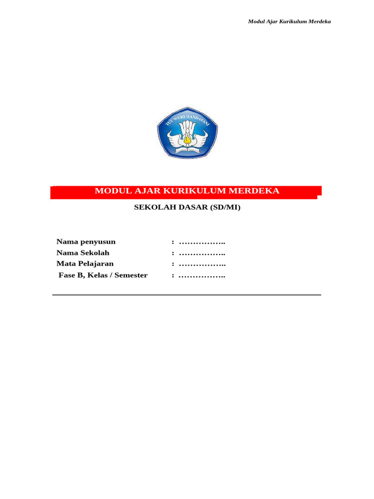 FORMAT TUGAS MEMBUAT MODUL AJAR | PDF