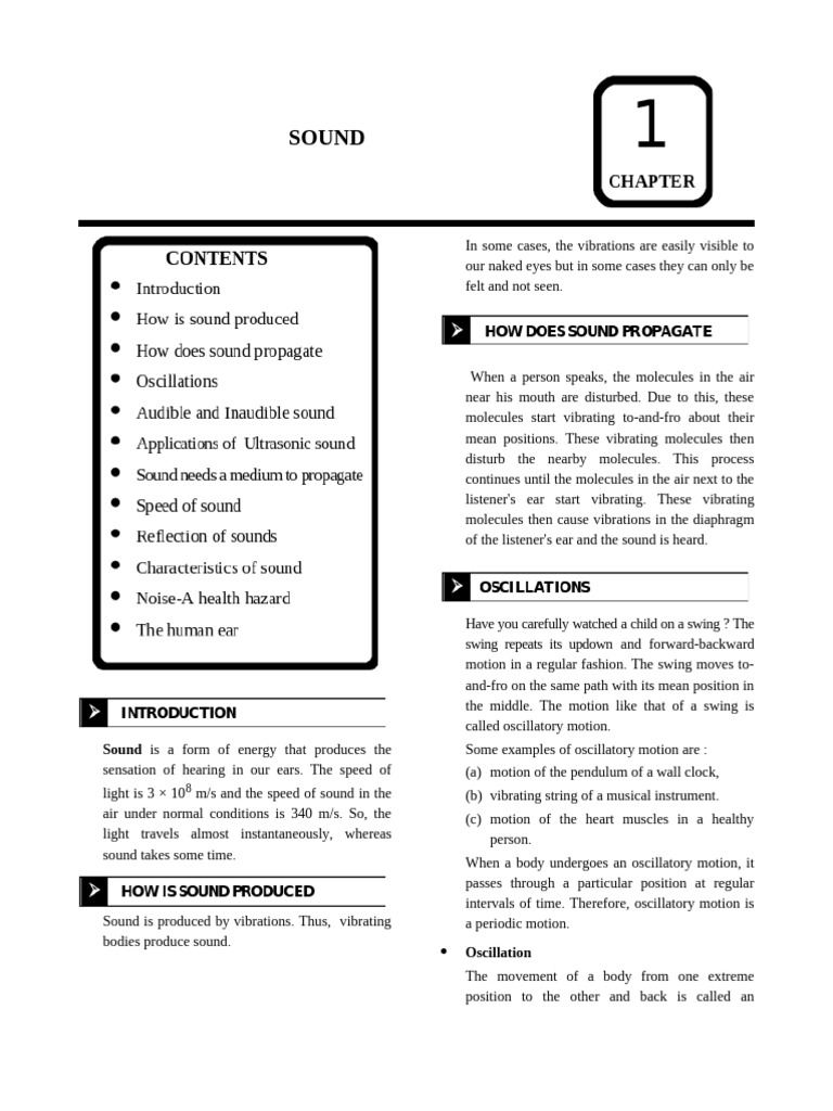 1. Sound | PDF | Oscillation | Sound