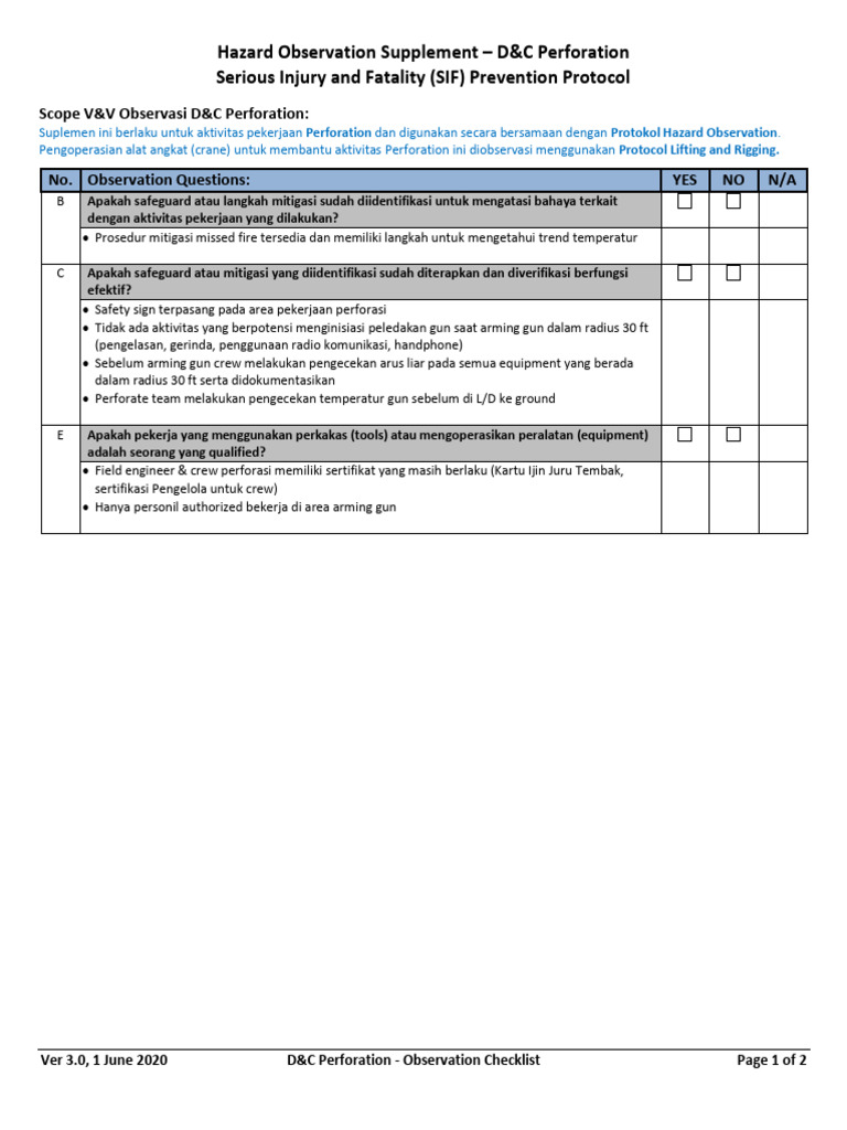 2020-SIFP Protocol HO Supplement D&C Perforation | PDF