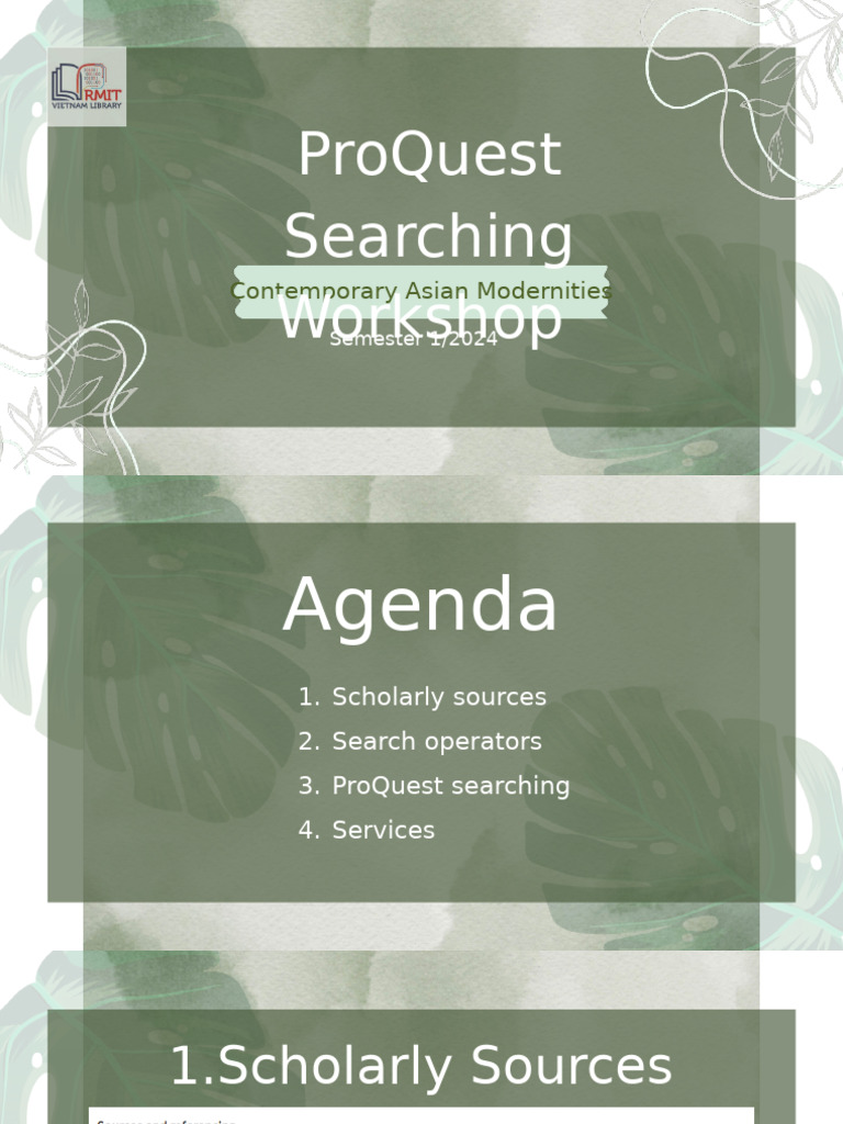 ProQuest Searching - COMM2895 Sem1-2024 | PDF