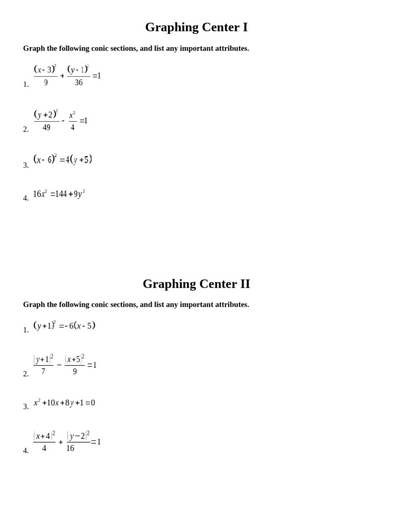 Conic Section Centers | PDF | Classical Geometry | Geometry
