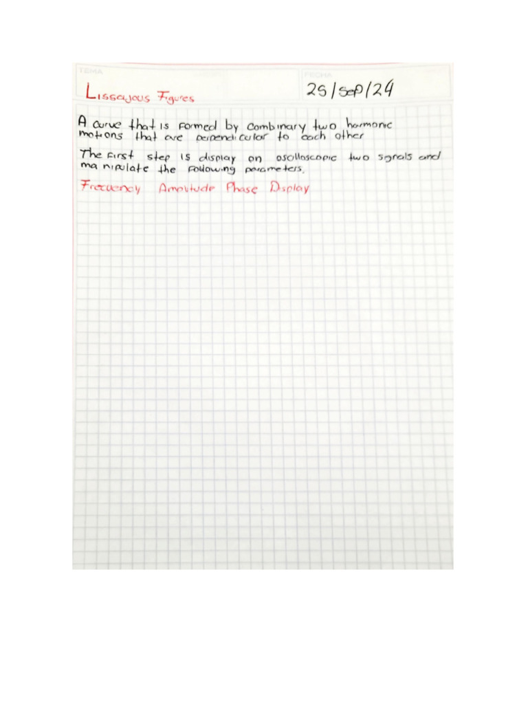 Lissajous Figures | PDF