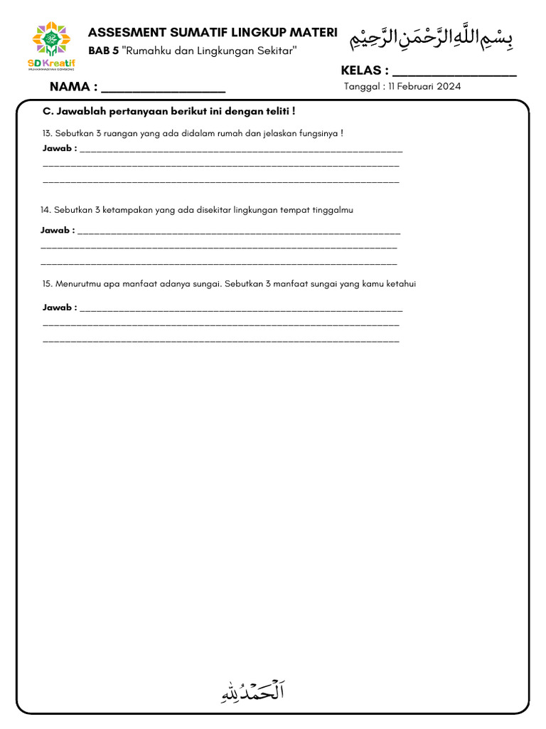 Lembar Kerja Melengkapi Kalimat Menggunakan Kata Sifat - 20250211 ...