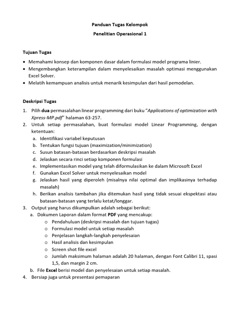 Petunjuk Tugas | PDF