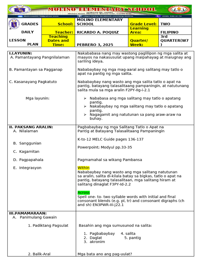 DLP-Fil2-Day1-W7-Q3 | PDF