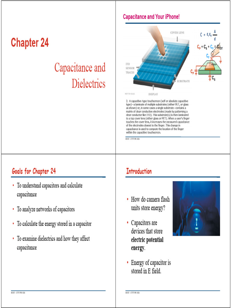 24_Lecture_Outline_4p | PDF | Capacitance | Capacitor