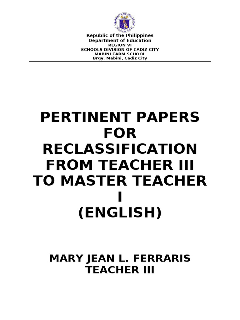 Cover Page Pertinent Paper | PDF