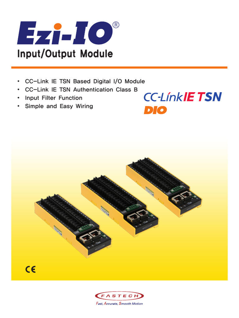 221206 Catalog Ezi-io Cc-link Tsn Dio Eng | PDF | Bipolar Junction Transistor | Input/Output