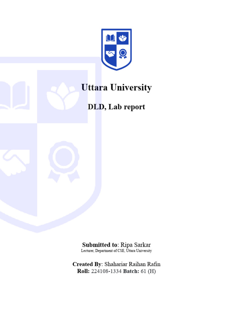 DLD Lab Report | PDF