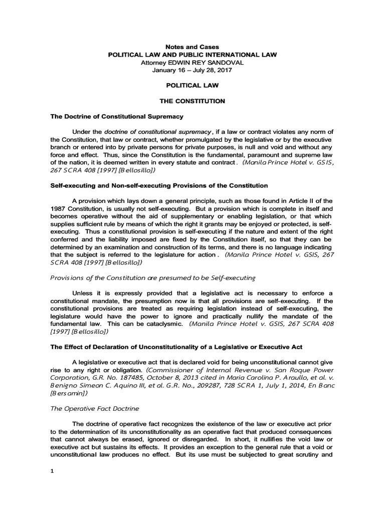 Political Law 2017 Atty Edwin Rey Sandoval | PDF | Territorial Waters ...