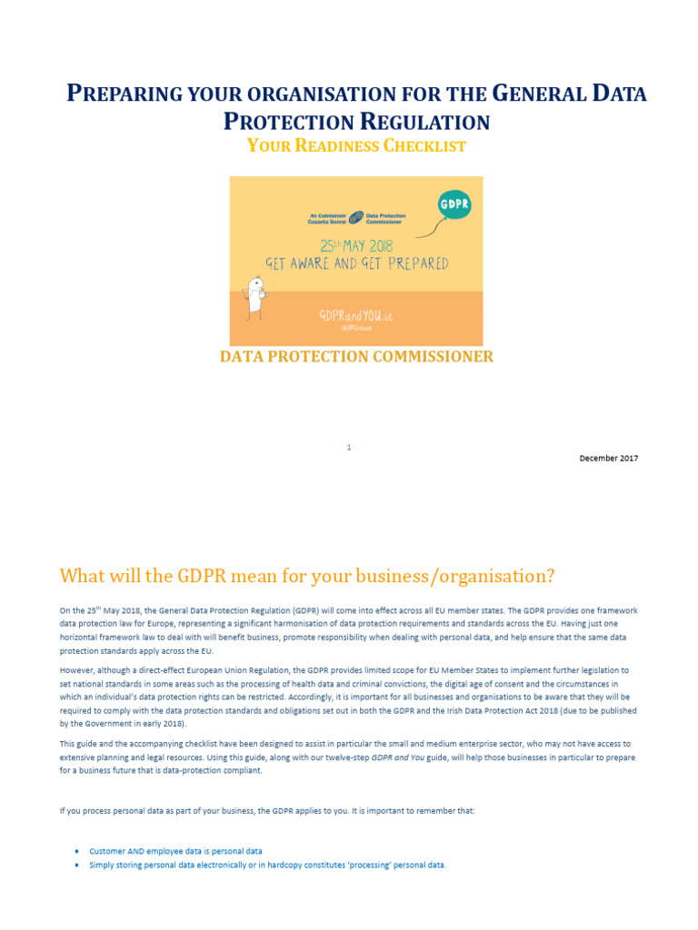 A Guide To Help SMEs Prepare For The GDPR | PDF | Information Privacy | Consent