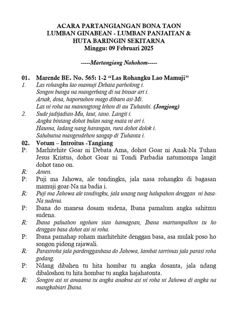 Bona Taon Lumban Ginabean | PDF