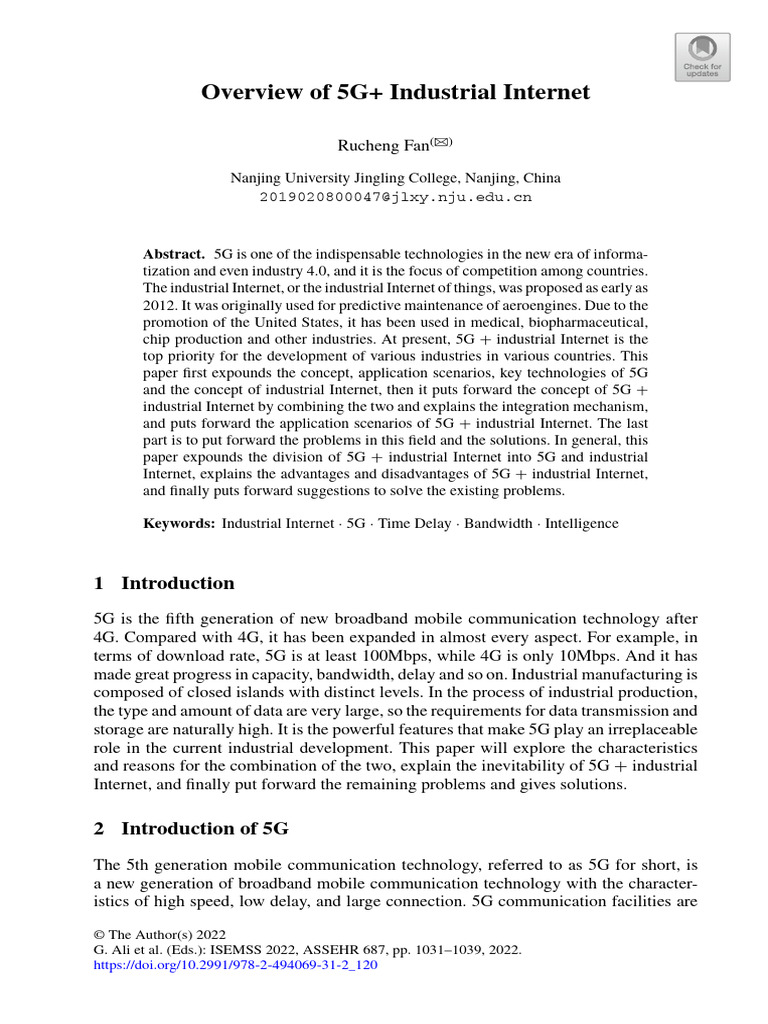 Overview of 5GPlus in IIoT | PDF | Computer Network | Cellular Network