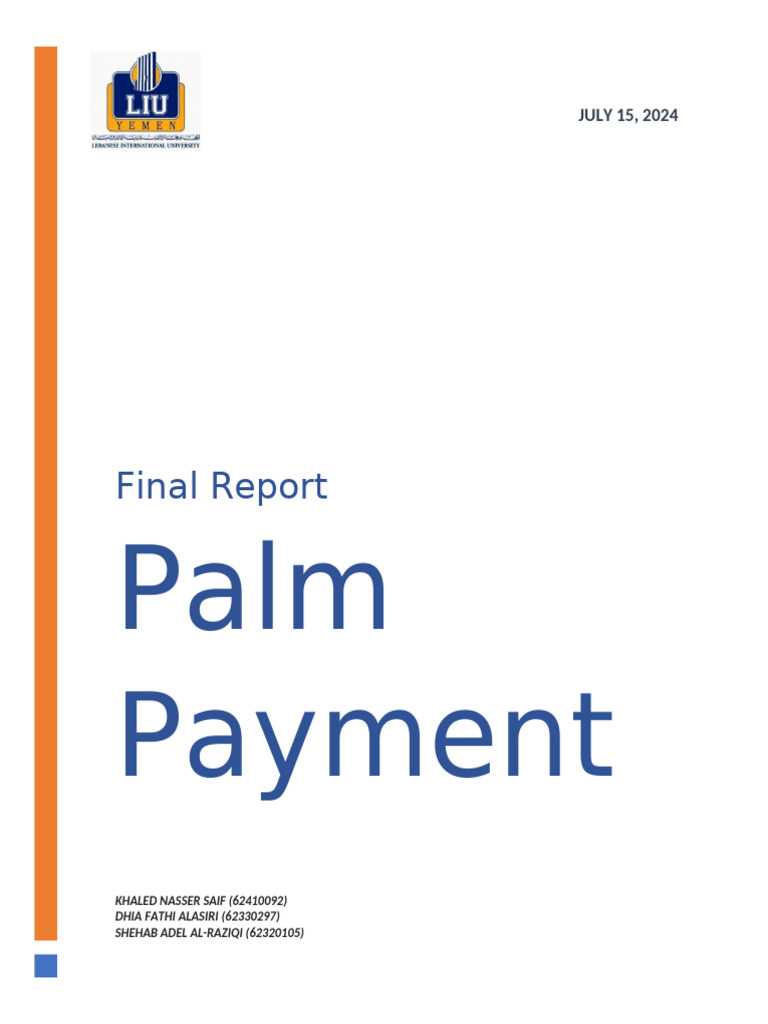 Palm Payment (PP) - Final Report | PDF | Computer Security | Security