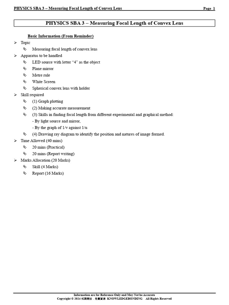 Physics DSE SBA 3 & 4 | PDF | Electromagnetic Radiation | Light