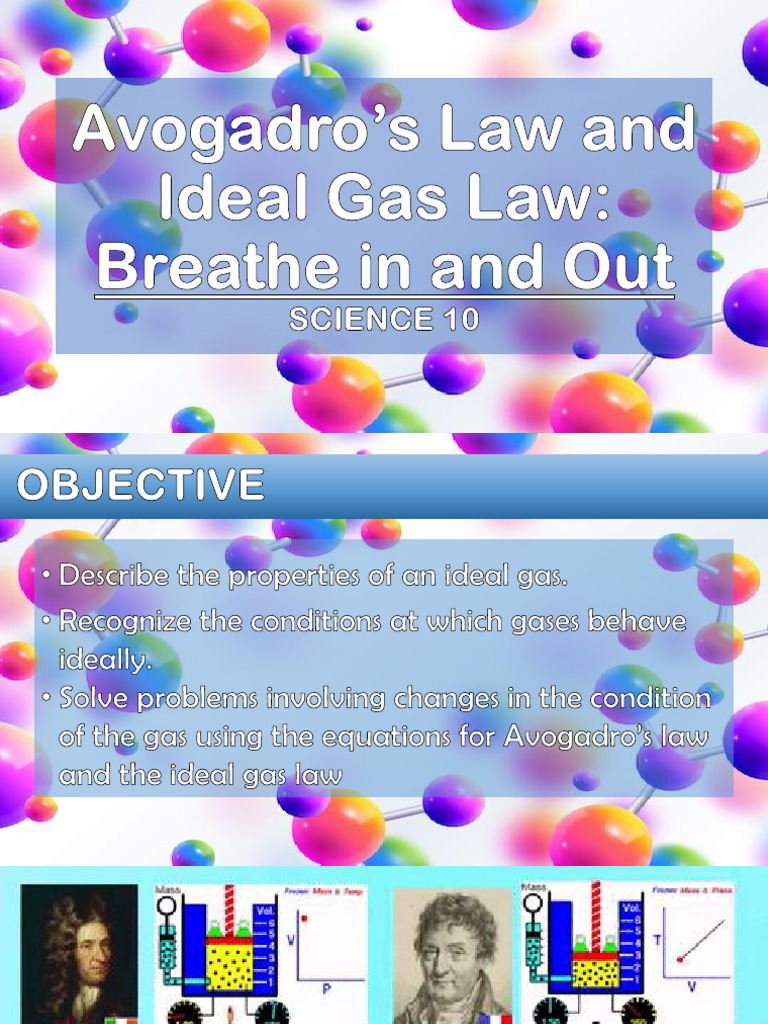 Lesson 2 Avogadros Law and Ideal Gas Law | PDF