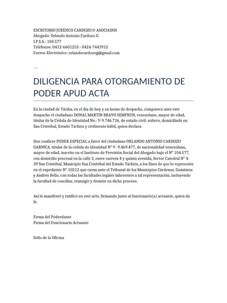 Poder Apud Acta | PDF