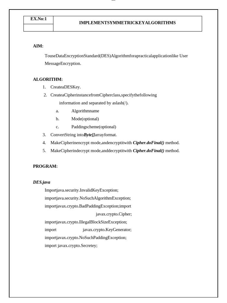Cryptography Algorithms Guide | PDF | Computer Network | Computer Networking