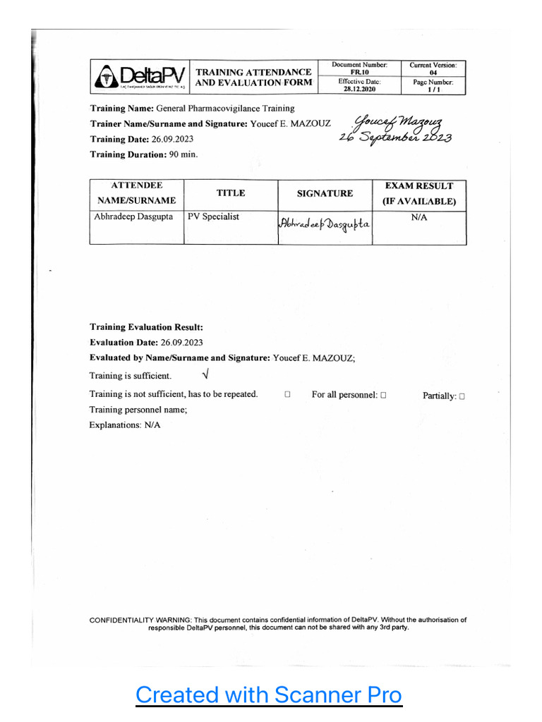 Attendence Form | PDF