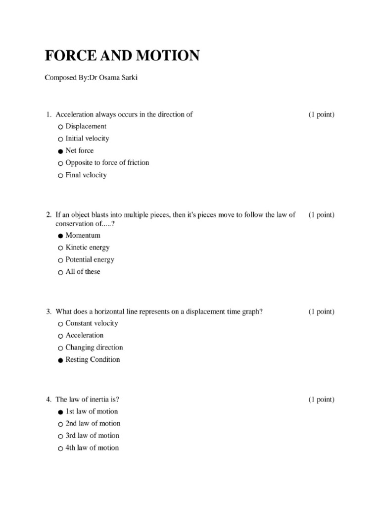 Force and Motion | PDF