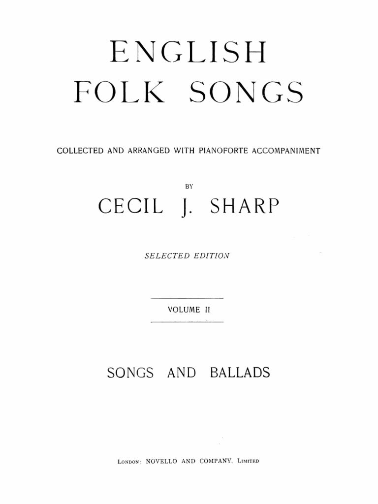 English Folk Songs Vol. II | PDF