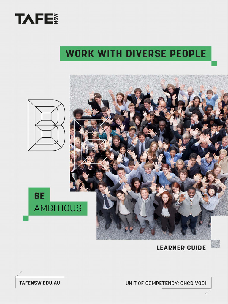 CHCDIV001 Work With Diverse People - Learner Guide - TAFE NSW v5 | PDF ...