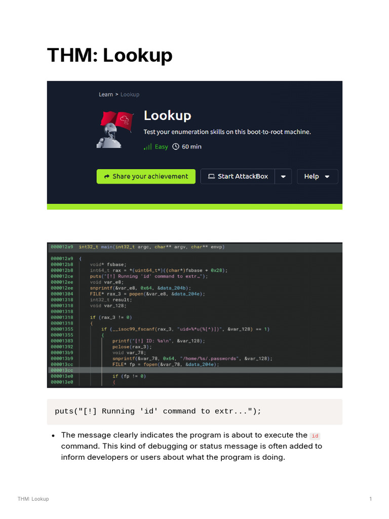 THM_Lookup | PDF | User (Computing) | Computer File