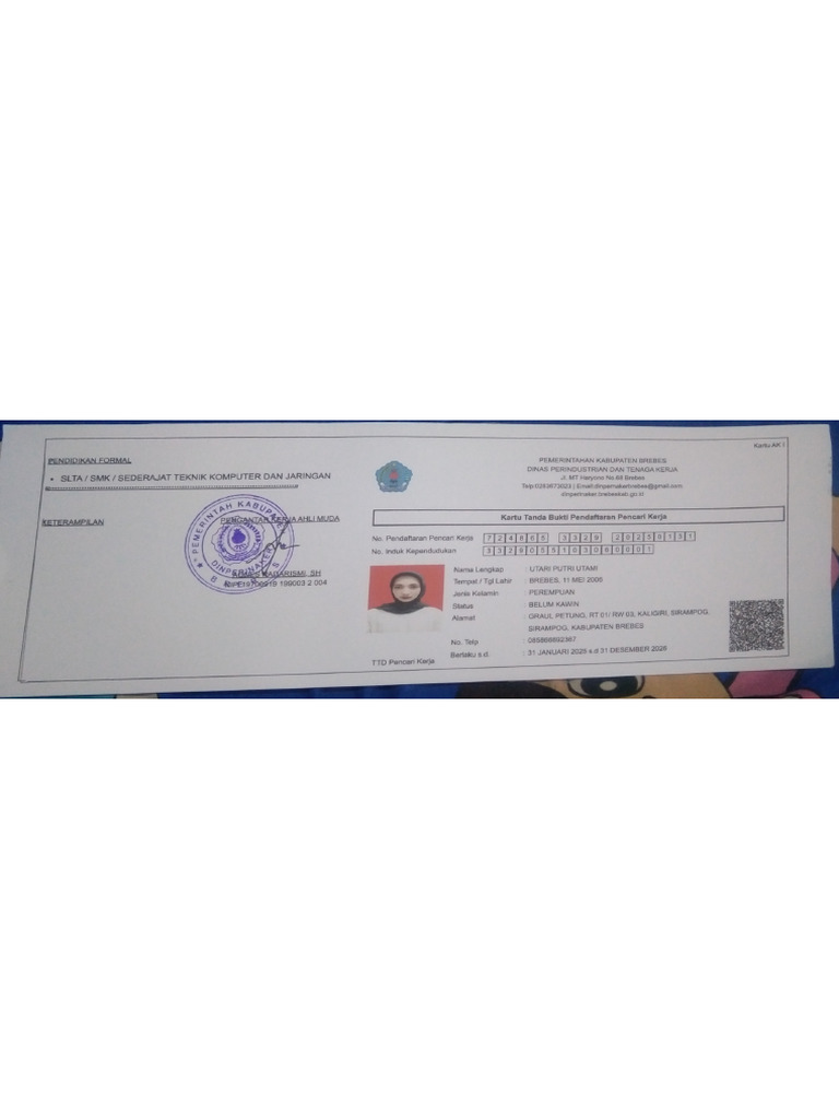 Kartu Kuning Utari Putri Utami | PDF