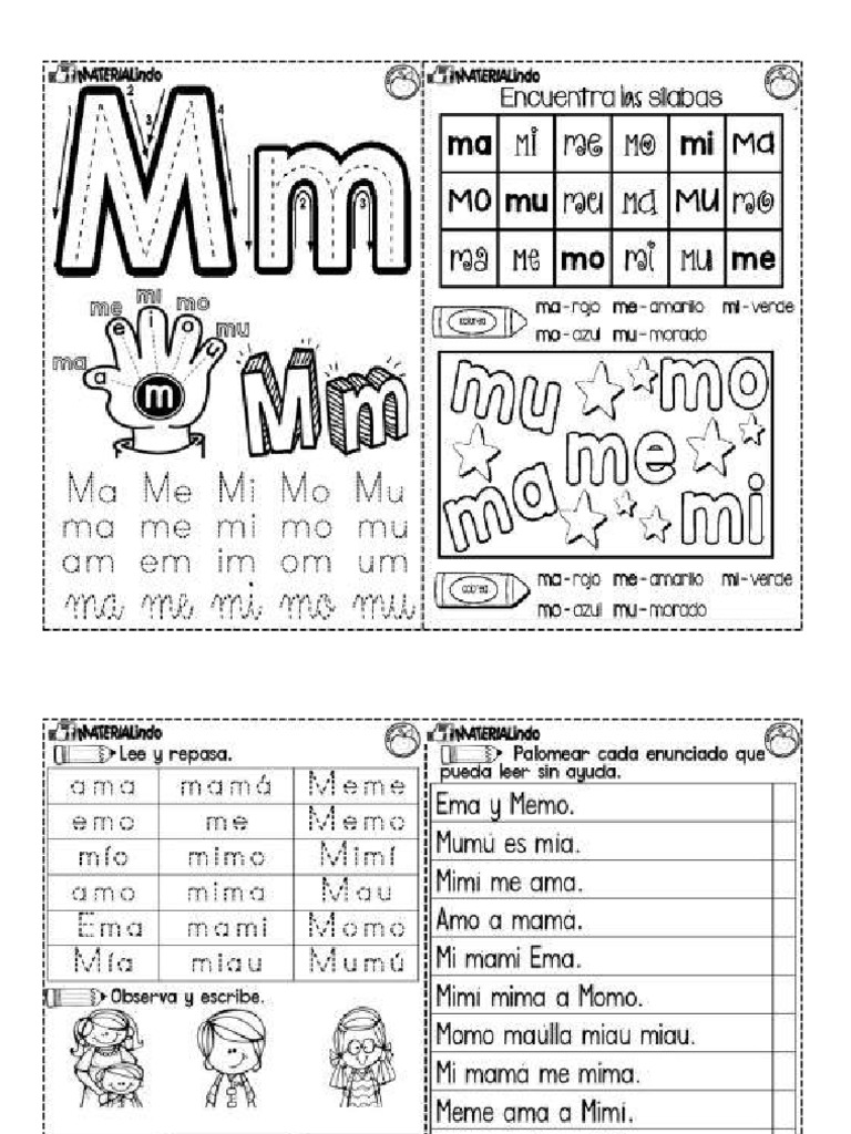 Lectoescritura Fichas ABC Ejercicios | PDF