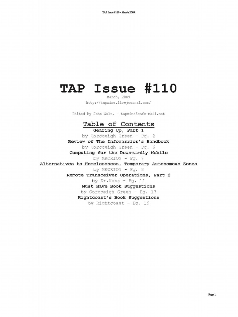 TAP Magazine - Issue #110 | PDF | Computing And Information Technology