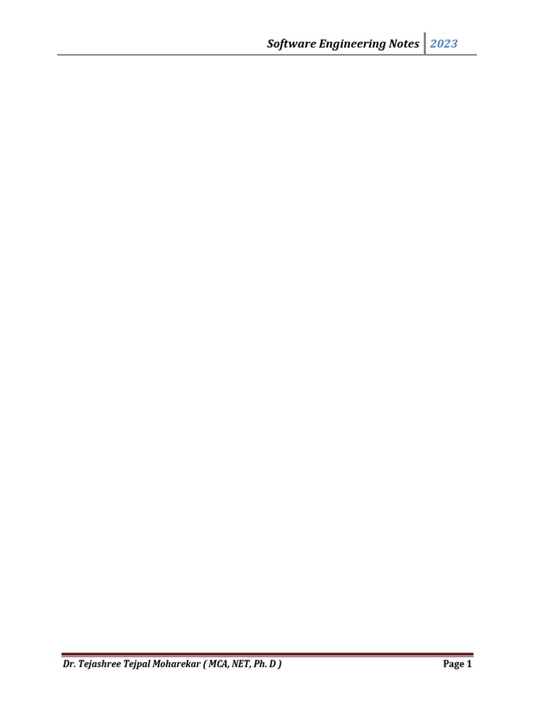 Software Engineering Unit 1 | PDF | Software Testing | Software ...