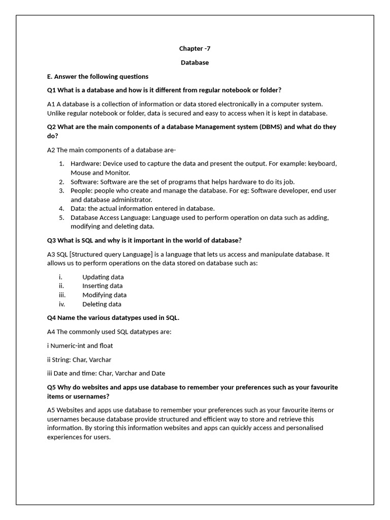 Database Basics and DBMS Components | PDF
