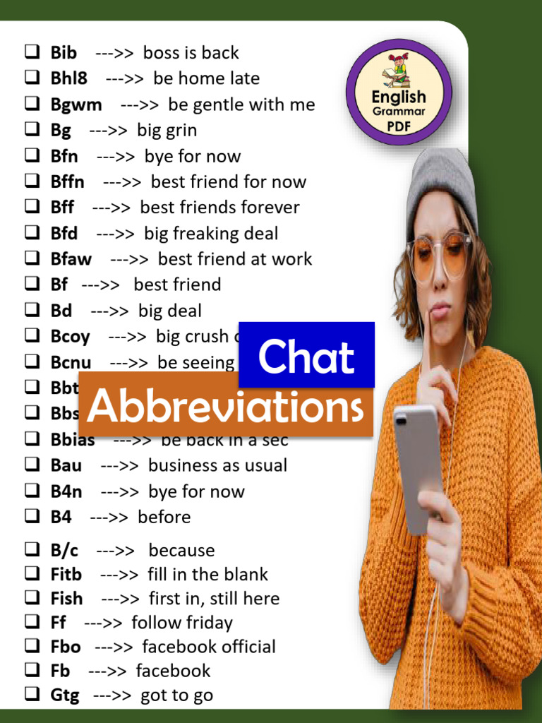chat-abbreviations | PDF | Slang | Laughter