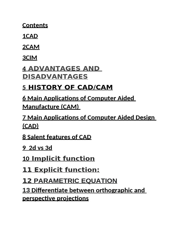 CAD INTRO | PDF | Computer Aided Design | Function (Mathematics)