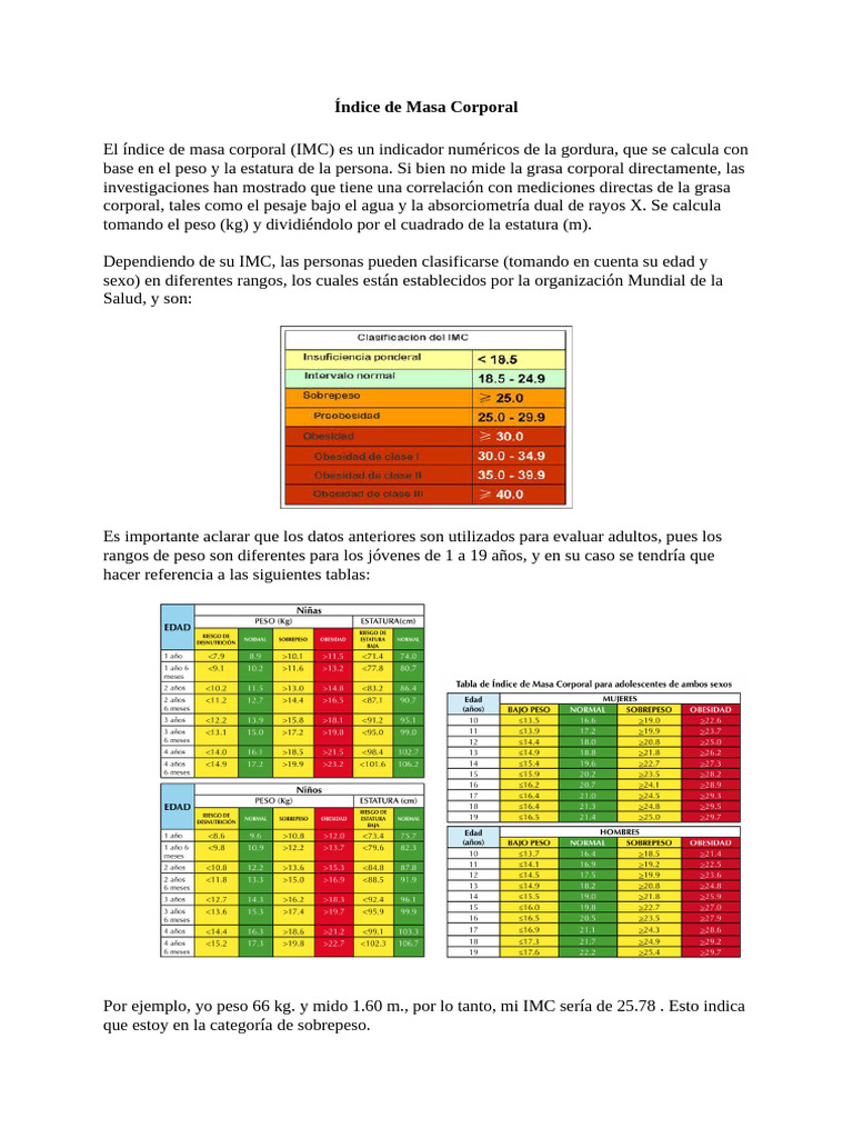IMC y Grupos Sanguíneos: Guía Básica | PDF | Índice de masa corporal | Sangre