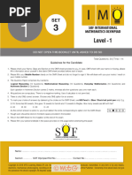 IMO 2025 Class 1 Sample Paper | PDF | Reason | Mathematics