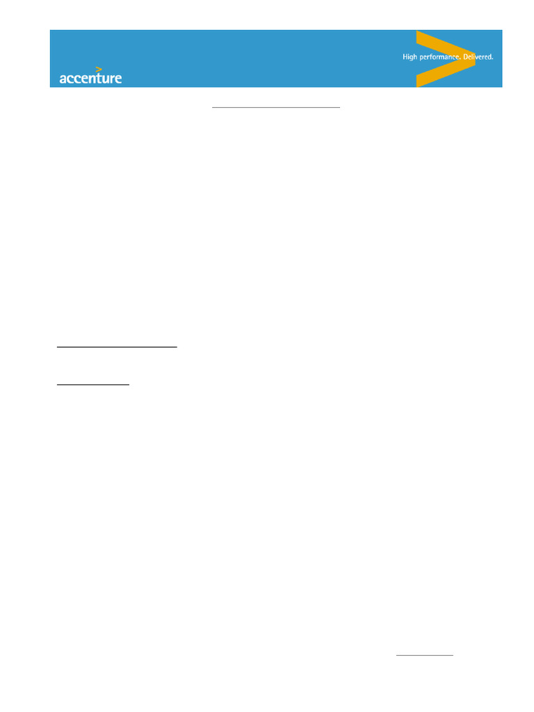Accenture Offer Letter | PDF | Insurance | Employment