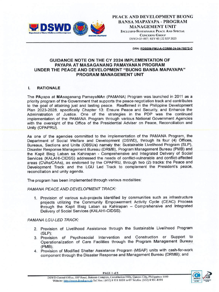 Redacted Guidance on EO 70 SLP | PDF