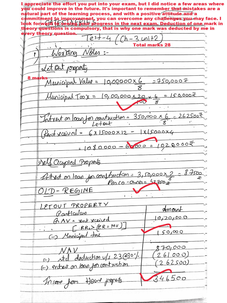 House Property Checked Sheet | PDF