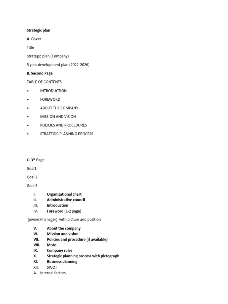 Strat Plan - Project Part B | PDF