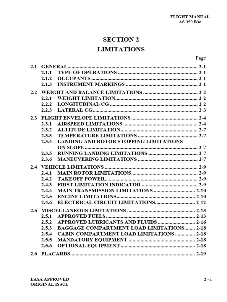 Limitations | PDF | Aerospace Engineering | Aircraft