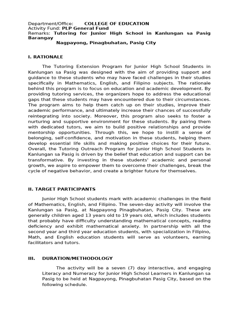 Edited - Activity-Design-Dswd | PDF | Critical Thinking | Learning