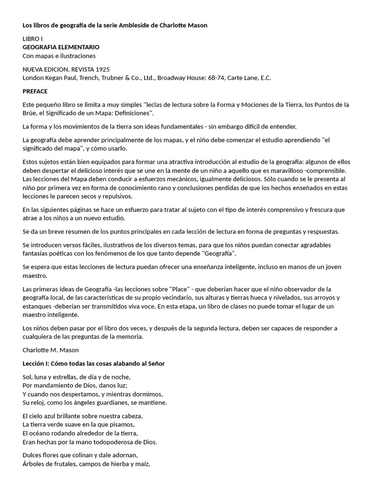 Geografía Elemental para Niños: Ambleside | PDF | Ecuador | Dom