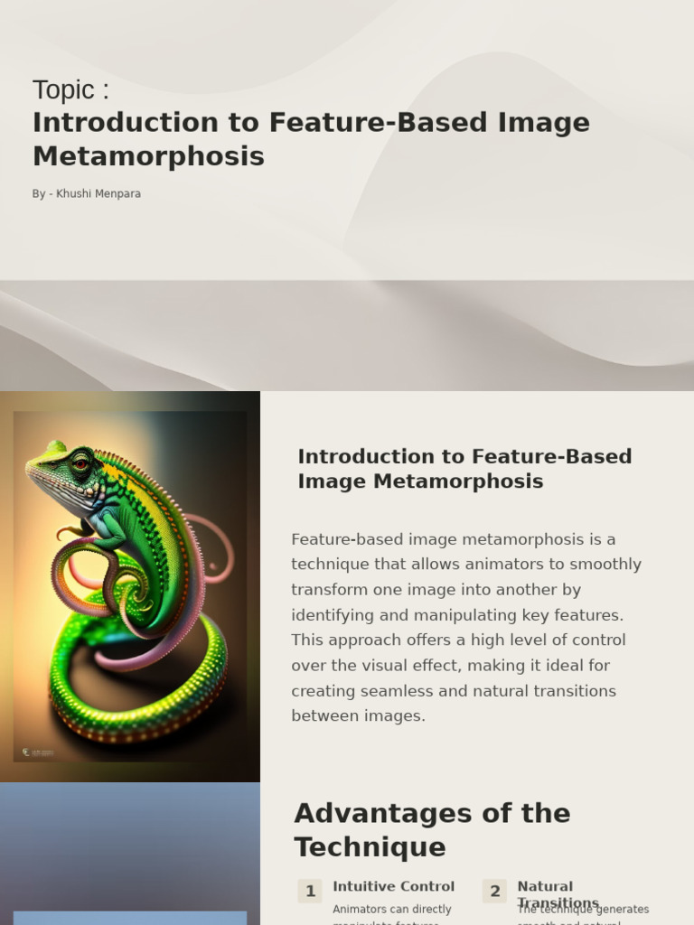 Introduction To Feature-Based Image Metamorphosis | PDF | Image | Imaging